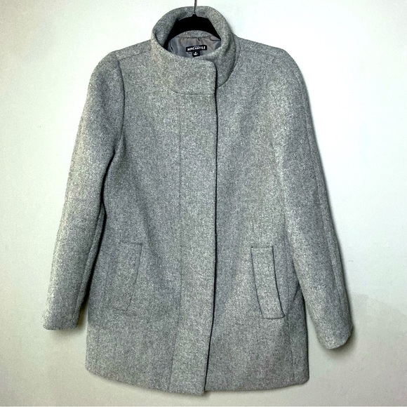 J. Crew | Jackets & Coats | J Crew Mercantile Wool Grey Coat Cocoon ...